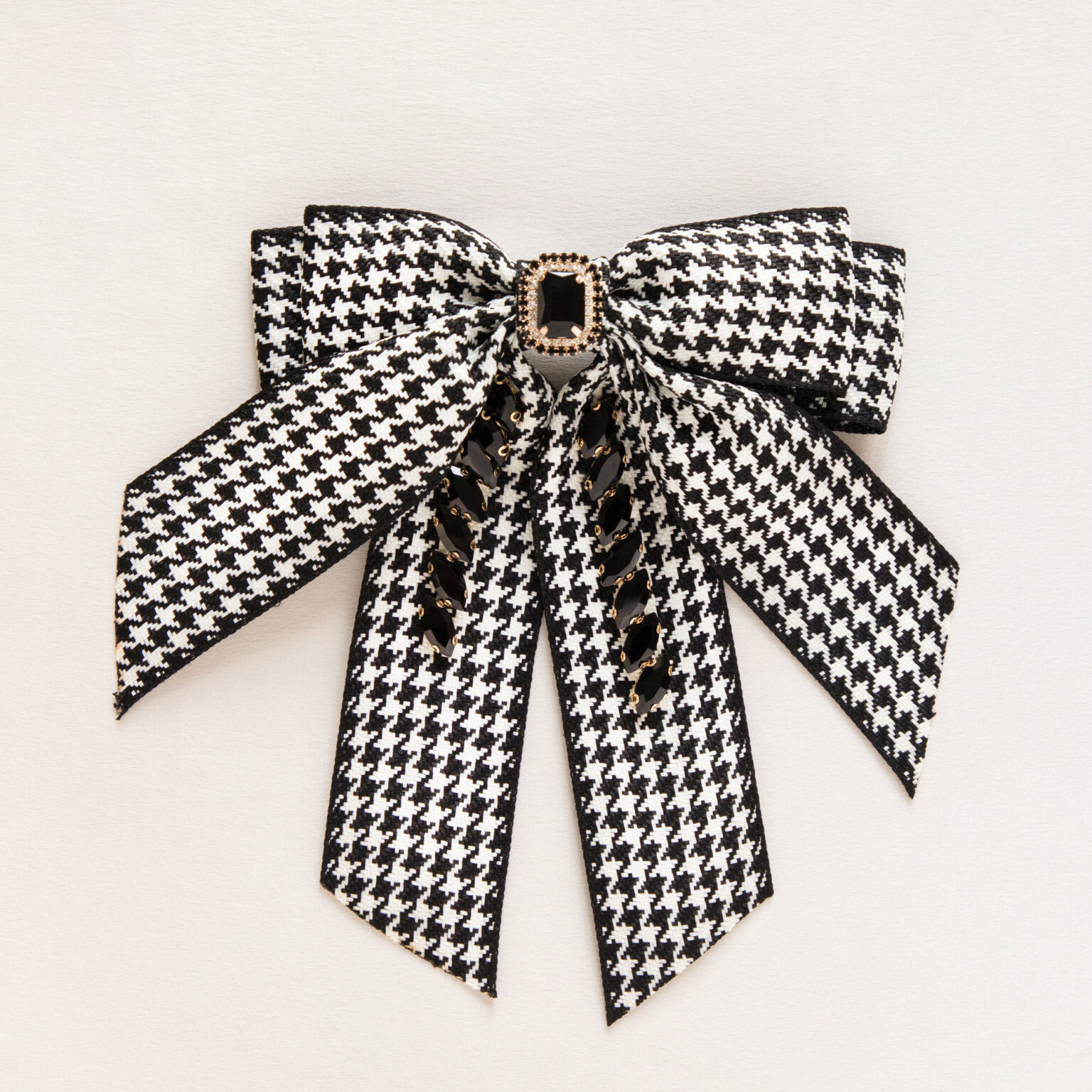 Houndstooth Hair Bow - Evelyn & Rose Hair Accessories