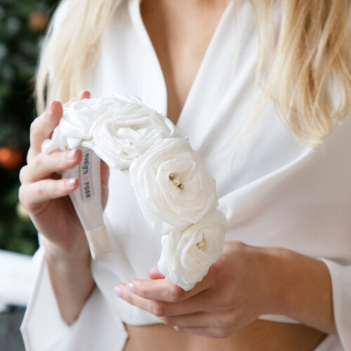 Silk flower headband store